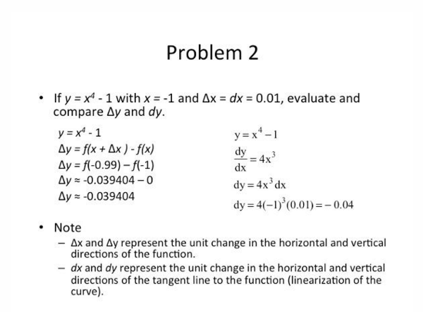 problem 2 if y is equal to x to the fourth power minus 1 with x equal ...